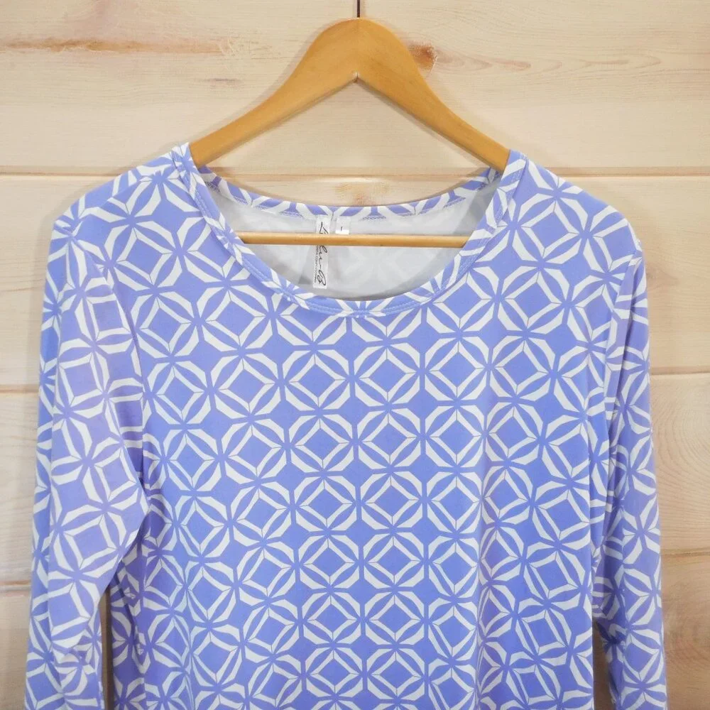 Lulu-B | Dresses | Lulub Womens Size L Dress Periwinkle Blue 34 Sleeve ...